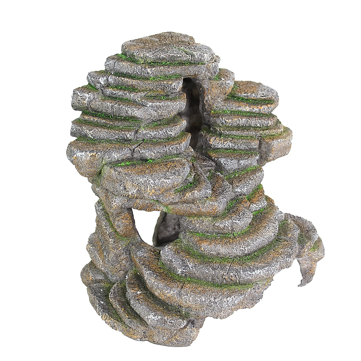 Penn-Plax Reptology Shale Scape Step Ledge & Cave Hideout – Decorative Resin for Aquariums & Terrariums – Great for Reptiles, Amphibians, and Fish – Extra Large