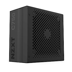 NZXT C750 - NP-C750M - 750 Watt PSU - 80+ Gold Certified - Hybrid Silent Fan Control - Fluid Dynamic Bearings - Modular Design - Sleeved Cables - ATX Gaming Power Supply - 2020