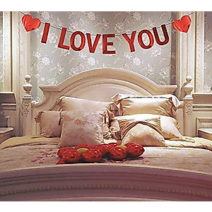 CODE FLORIST I LOVE YOU Banner,Valentine's Day Proposal Birthday Courtship Wedding Anniversary Bridal Party Decorations