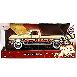 New Jada Compatible with 1979 Ford F-150 Pickup Truck Cream I Love 70's 1/24 Diecast Model Car by Jada 31609