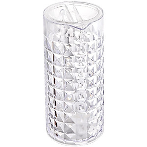 AVLA 2 Pack Acrylic Pitcher, 42 OZ Clear Water Container with Lid, Drink Beverage Fridge Jug, BPA-Free, Shatter-Proof, for Iced Tea, Sangria, Lemonade, Juice, Milk, Premium Quality, Diamond Pattern