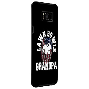 Galaxy S8+ American Flag Fingerprint Patriotic Lawn Bowls Grandpa Case