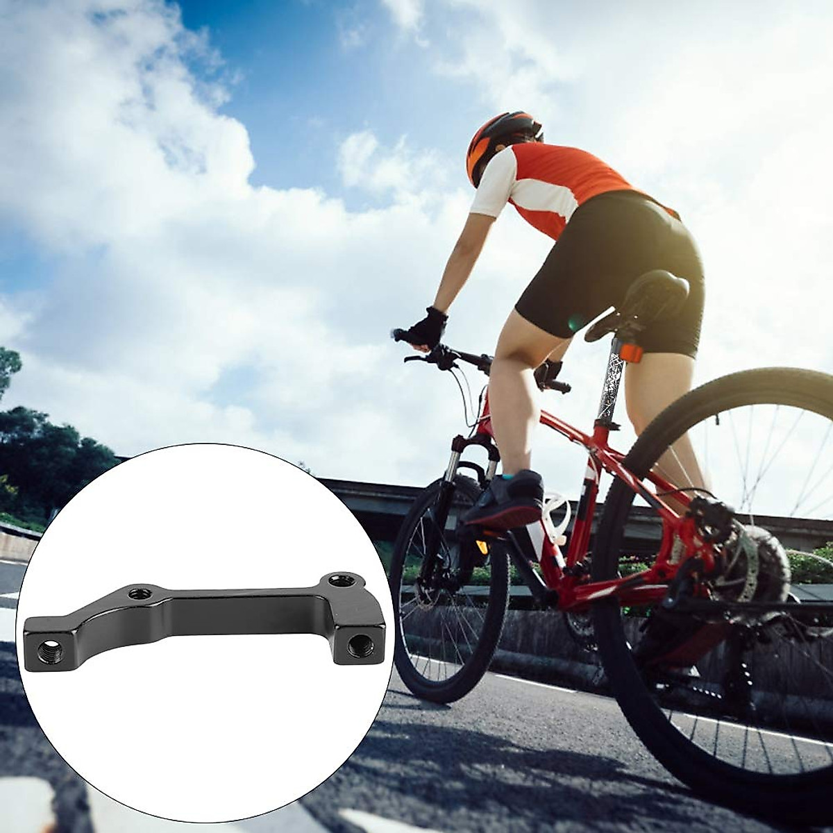 Health Gear Disc Brake Adapter, Disc Brake Caliper Bracket Adapter, Disc Brake Mounting Bracket for MTB Road Bike180mm Rotor (DS-02)