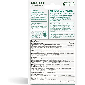 Green Goo All Natural Nursing Comfort Salve for Breastfeeding Cracked and Sore Nipples, 1.82 Ounce Large Tin