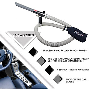 SAKAI Pneumatic Vacuum Cleaner Kit Dual Function Air Vacuum Blow Gun and Suction Vacuum Including Vacuum Bags, Tube & Accessories
