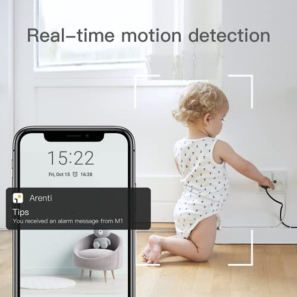 LAXIHUB WiFi Pet Camera Indoor Home Security IP Camera for Dogs/Cats Baby Monitor Room Camera with App 1080P FHD, Night Vision, Two-Way Audio, Motion Detection, Work with Alexa