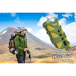 Pyle Upgraded Splash SoundBox Waterproof Bluetooth Speaker, Portable Wireless Outdoor, Enhanced Bass, USB, 3.5mm AUX, IPX4 Splashproof Speaker, Water Resistant, Beach, Shower - Orange (PWPBTA70OR)