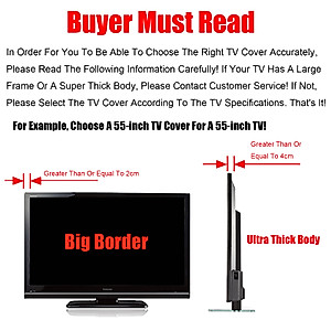 Screen Protector Landscape Style Modern Fabric TV Cover，LCD TV Cover 22-65 Inch TV Curtain Dust Cover TV Cloth Cover Cloth Home(Size:40 inches)