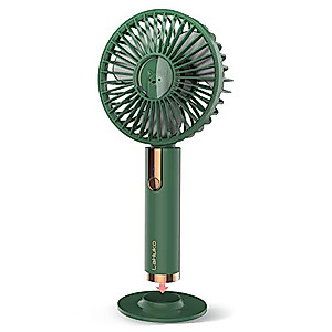LaHuko Mini Handheld Fan, USB Desk Fan, Small Personal Portable Table Fan with USB Rechargeable Battery Operated Cooling Folding Electric Fan for Travel Office Room Household(Green)