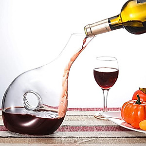SCSXGO Wine Decanter,Crystal Wine Carafe Decanters, Wine Aerator Hand Blown Lead-free Crystal Glass Snail Shaped Design,Wine Gift Accessories