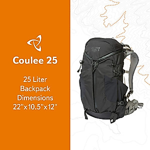 Mystery Ranch Coulee 25 Backpack - Daypack Built-in Hydration Sleeve, Black, SM/MD