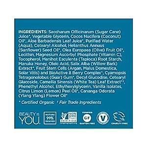 Andalou Naturals Lemon Sugar Facial Scrub, 1.7 oz., Gently Exfoliates and Cleanses for a Clearer, Brighter, and Balanced Looking Complexion, with Meyer Lemons and Manuka Honey