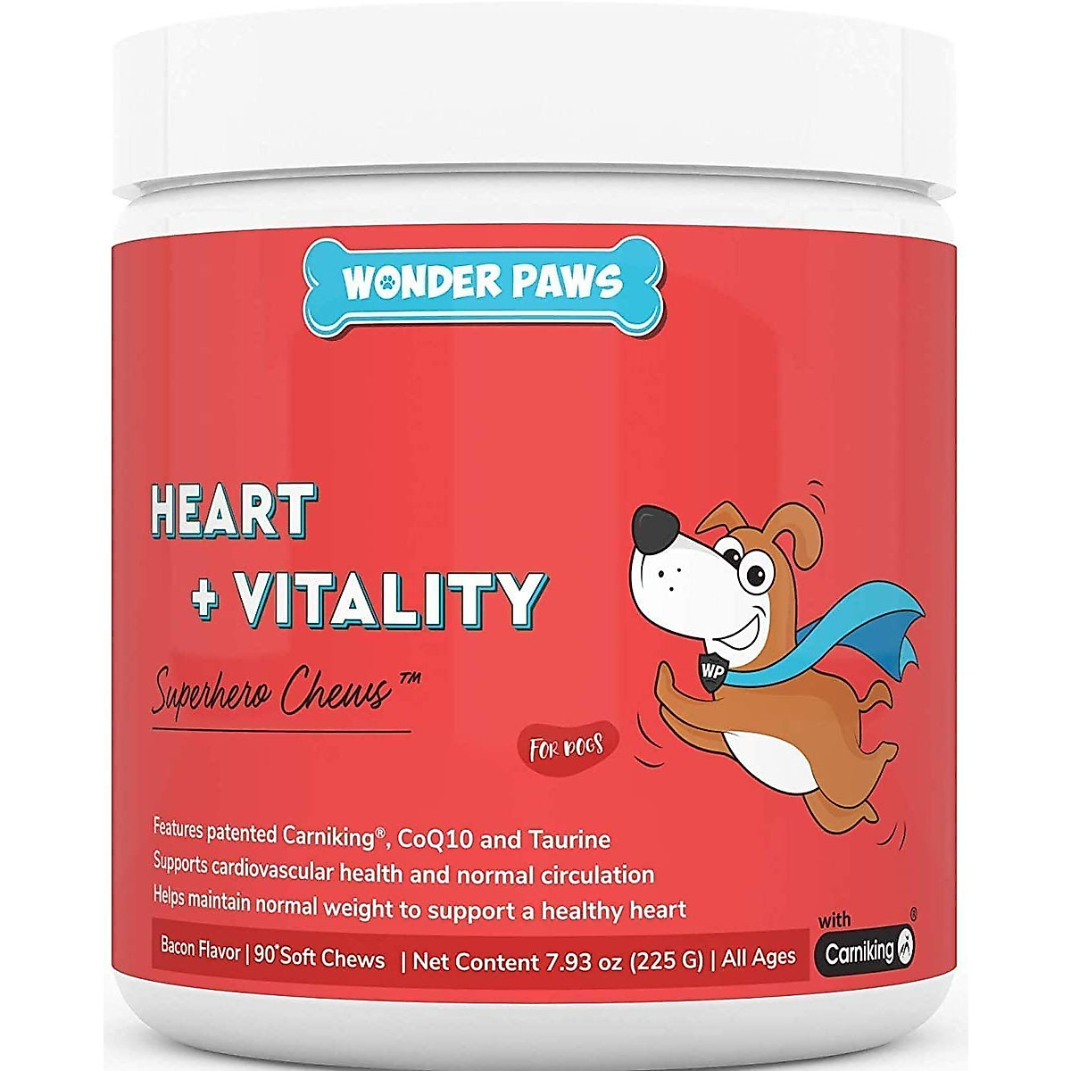 WONDER PAWS Probiotic Superhero Chews Plus Heart + Vitality Chews - for Dog’s Gut Health, Digestion, Immune Support, Heart Health & Circulation - Probiotic 90 Chews - Heart + Vitality 90 Chews