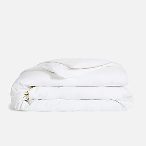 Brooklinen Luxury Percale Duvet Cover - 100% Cotton, King/California King Size in White with Extra-Long Corner Ties and Button Closure | Best Sheets for Hot Sleepers