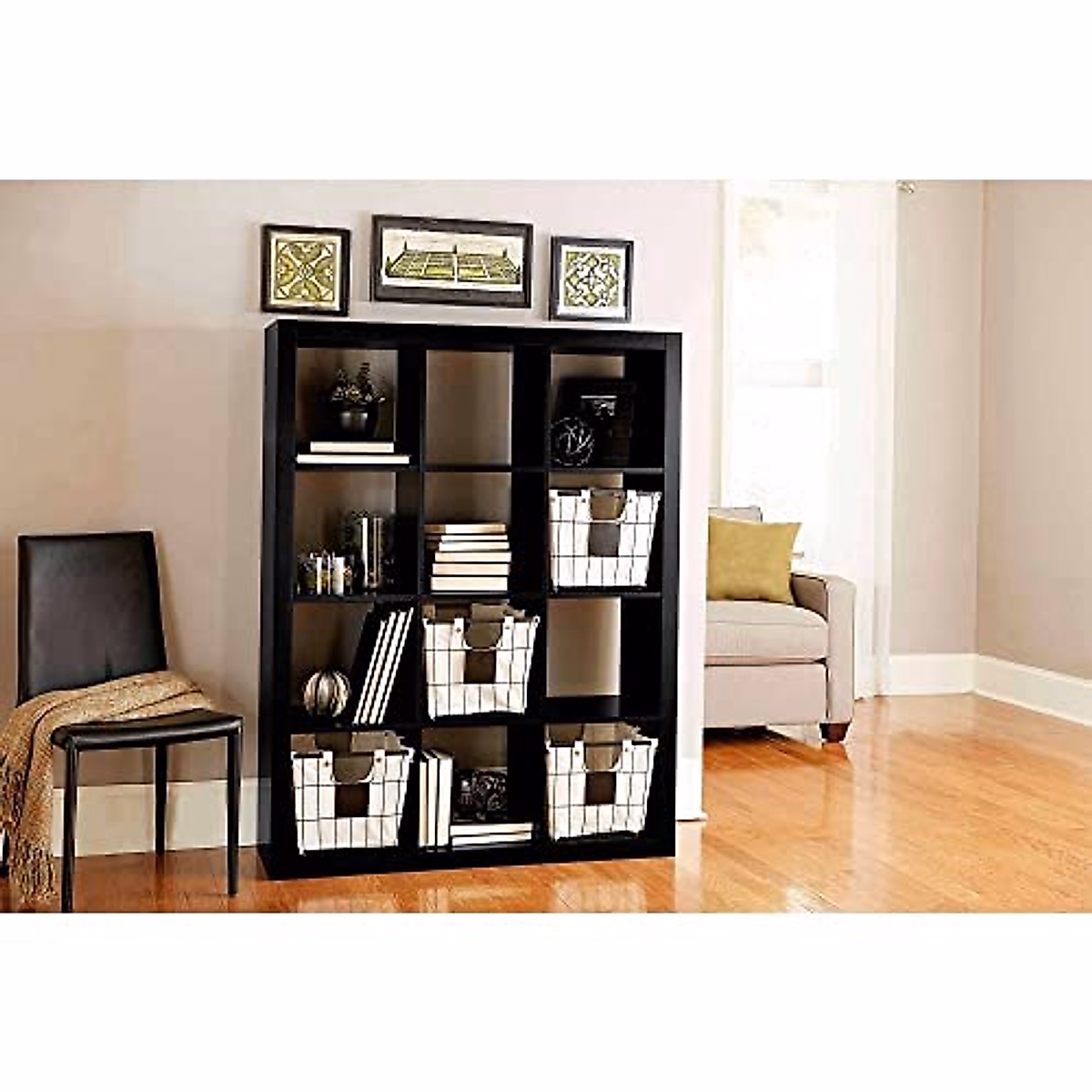 Better Homes and Gardens 12-Cube Organizer (12-Cube, Solid Black)