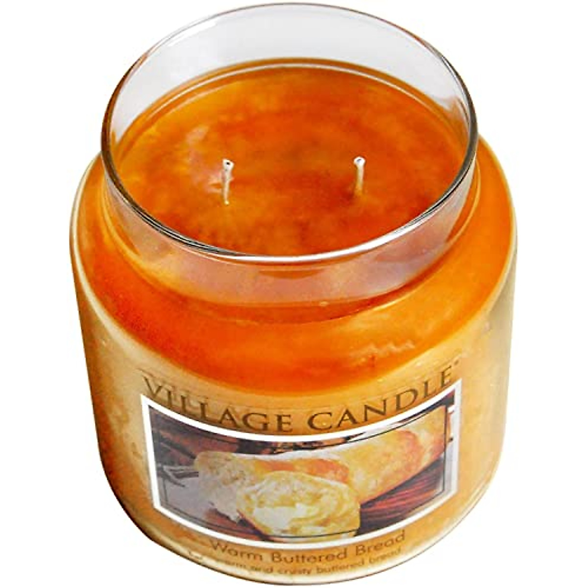 Village Candle Warm Buttered Bread Medium Apothecary Jar, Scented Candle