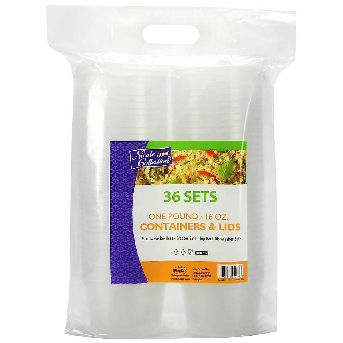 Premium Clear Deli Containers with Lids - 16 oz. (Pack of 36) - Leak-Proof Design for Fresh and Convenient Food Storage - Perfect for Home, Cafes, and Restaurants