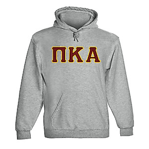 Pi Kappa Alpha Twill Letter Hoody SPT Grey Large