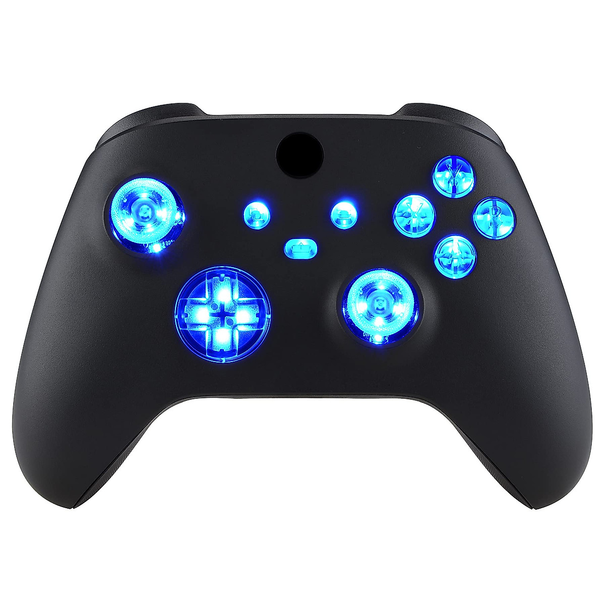 eXtremeRate Multi-Colors Luminated D-pad Thumbsticks Start Back Sync ABXY Buttons for Xbox Series X/S Controller, 7 Colors 9 Modes DTF LED Kit for Xbox Series X/S Controller - Controller NOT Included