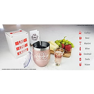 50th Birthday Gifts For Women - 1973 Wine Tumbler & Shot Glass Funny Bday Present Ideas Cheers To 50 Year Old Her, Wife, Daughter, Sister, Girlfriend, Anniversary From Mom, Dad, Husband Decorations