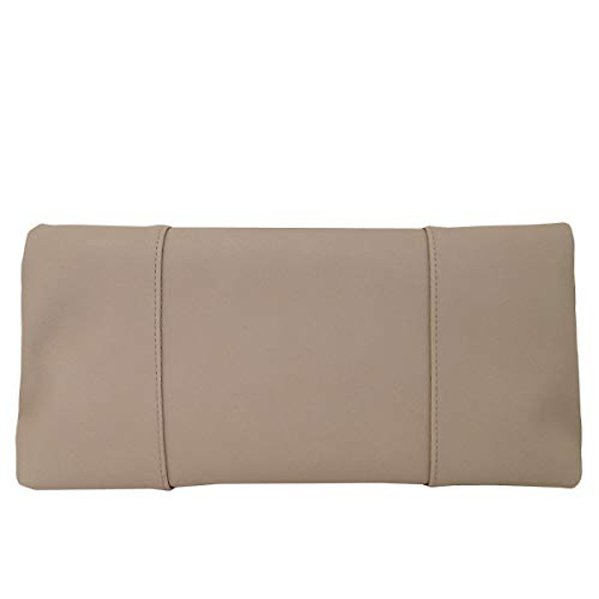 JNB Synthetic Leather Fold Over Clutch, Beige