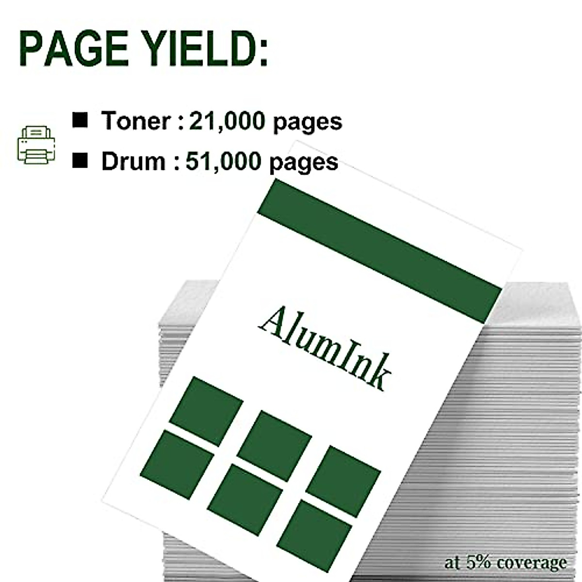 Alu 2-Pack (Black) TN-890 Toner Cartridge+ DR-890 Drum Unit Compatible Replacement for Brother HL-L6250DW HL-L6400DWT MFC-L6900DW HL-L6400DW MFC-L6750DW Printer Toner Cartridge.