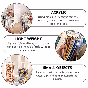 Housoutil 2Pcs Acrylic Makeup Brush Holder Organizer with Lid, Clear Makeup Organizer, Cosmetic Brush Storage Organizer Pen Holder for Bathroom, Dresser, Vanity and Countertop