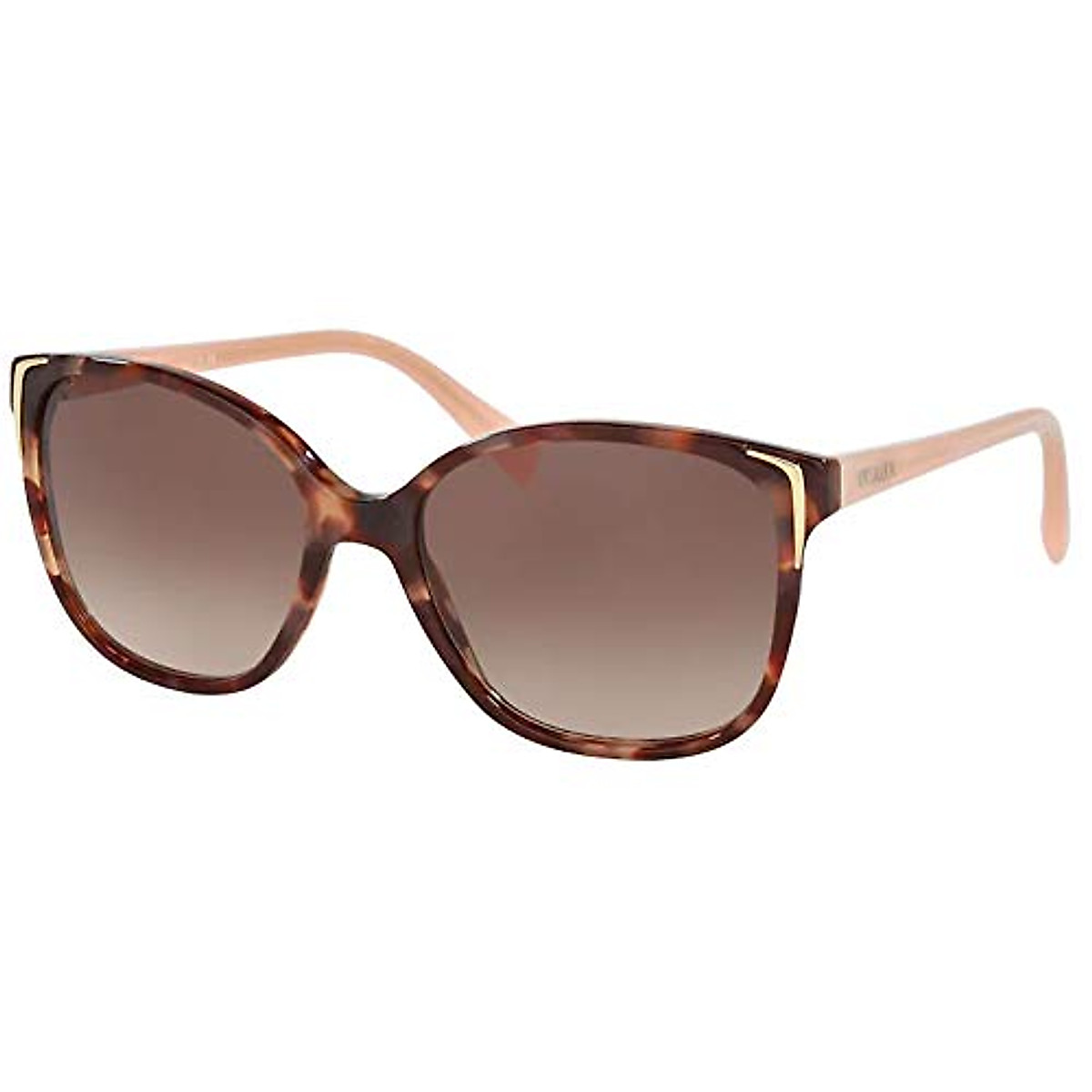 Prada PR01OS UE00A6 Spotted Brown/Pink PR01OS Round Sunglasses Lens Category