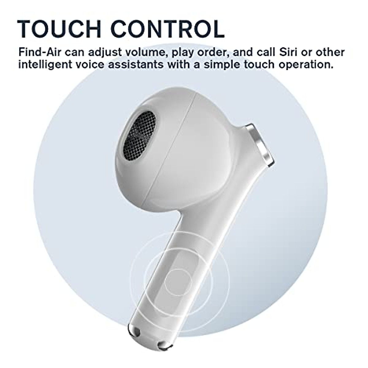 iKF Find Air4 Wireless Earbuds Bluetooth 5.2 Headphones with Charging Case Stereo Sound Touch Control Waterproof Built-in mic in-Ear Earphones 25-30 Hours for Sport Compatible iOS/Android White…