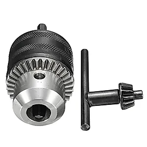 Bestgle 1.5-13mm Capacity Drill Chuck, 1/2-20UNF Mount Impact Driver Bits Chuck Conversion 1/4" Hex Shank Quick Connect Change Adapter Converter with Chuck Key