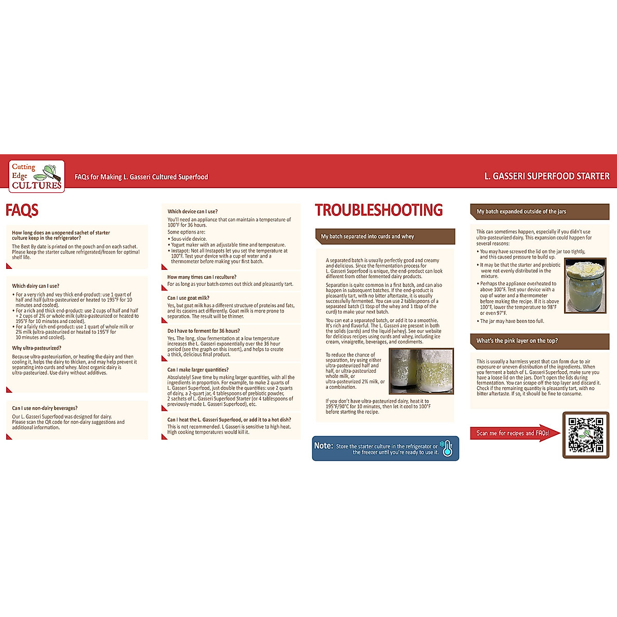 L. Gasseri SuperFood Starter Culture ProBiotic Cultured Dairy Low And Slow Yogurt Lactobacillus By Cutting Edge Cultures