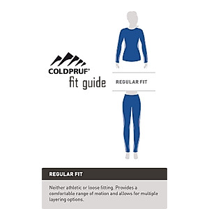 ColdPruf Women's Platinum II Activewear Long Sleeve Crew Top, Black, Large