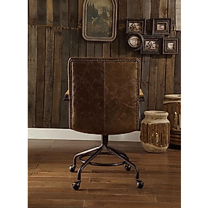 Daesar Office Chair in Vintage Whiskey Top Grain Leather