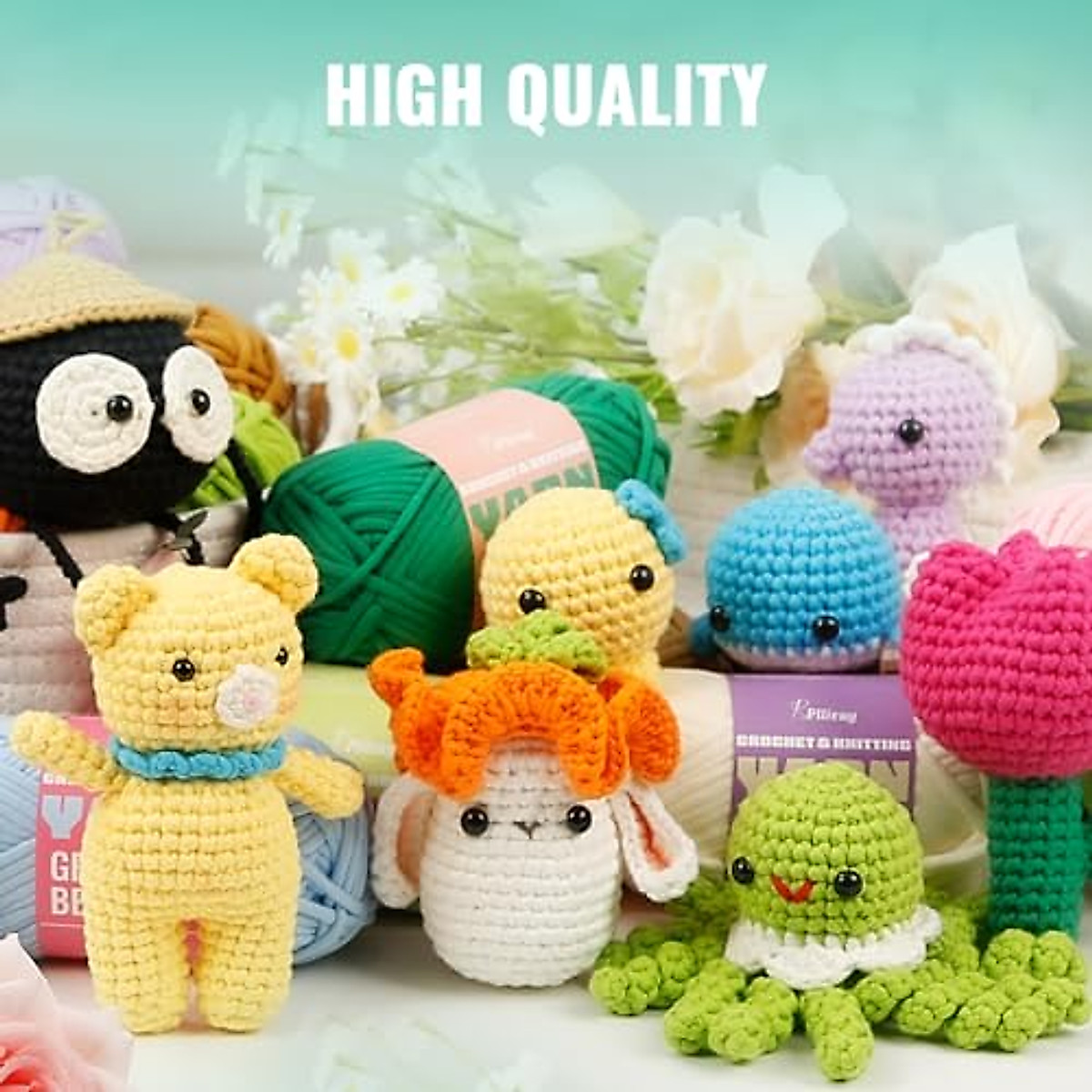 Pllieay 2x50g Packs Violet and Piggy Pink Yarn for Crocheting and Knitting - Worsted Medium #4 Cotton-Nylon Blend With Easy-to-See Stitches for Beginners