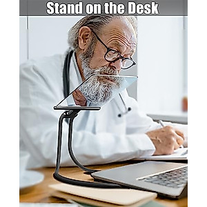 Magnifying Glass for Reading 5X Hands Free 5.3''x 8.7'' Magnifier Neckwear Large Full Page View, for Seniors, Men and Women, Magnifying Lens for Sewing Cross Stitch Needlepoint Jewelry Coins(Black)