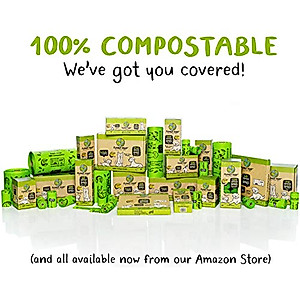 PLANET POOP Home Compostable Dog Poo Bags 30, XL Sized Cat Litter Box Clean-up Doggy Waste Bag with Handles, Pooper Scooper Swivel Bin, Biodegradable for Dogs Extra-Large Grocery Size Eco Pet Supplies