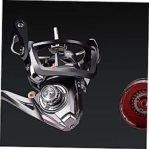 Toddmomy 1Pc Stainless Steel Fishing Wheel Fishing Equipment Fishing Reel Fishing Rod and Reel Saltwater reels baitcaster Reel Spool Bearings Spool baitcast Accessories to Rotate Full Metal