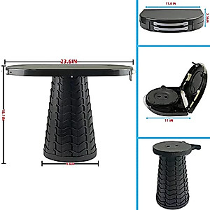 Outward Gear Collapsible Portable Table and Chairs for Travel Camping Cooking Small Folding Retractable Telescopic Table 2-in-1 Stool