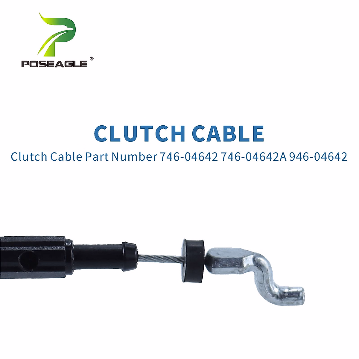 POSEAGLE 2 Pack 946-04642a Drive Engagement Cable Compatible with MTD 946-04642a, 946 04642a, Craftsman 946-04642, 946 06462, 746-06462 for Some MTD 2-Stage Snow Throwers (2009–2012)