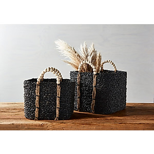 Mud Pie Black Beaded Baskets