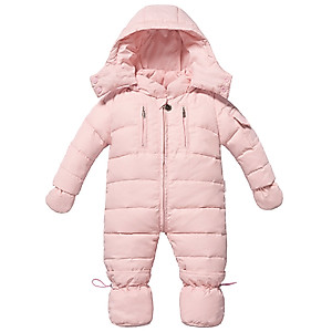 ZOEREA Infant Newborn Baby Hoodie Down Jacket Jumpsuit Pram Snuggly Snow Suit