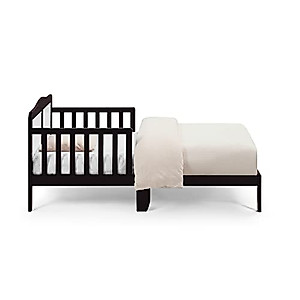 Olive & Opie Birdie Toddler Bed, Espresso/White