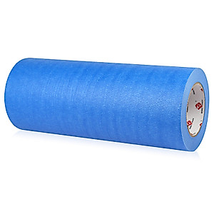 BOMEI PACK Wide Blue Painters Tape 12 Inches x 60 Yards, 3D Tape, 3D Printing Tape for Laser Cutting, 21-Day Clean Removal Wide Masking Tape