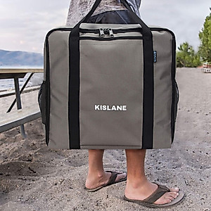KISLANE Griddle Carrying Bag Fits for Blackstone 17’’ Tabletop Griddle, Griddle Accessories Storage for Outdoor BBQ, Gatherings, Camping (Grey)