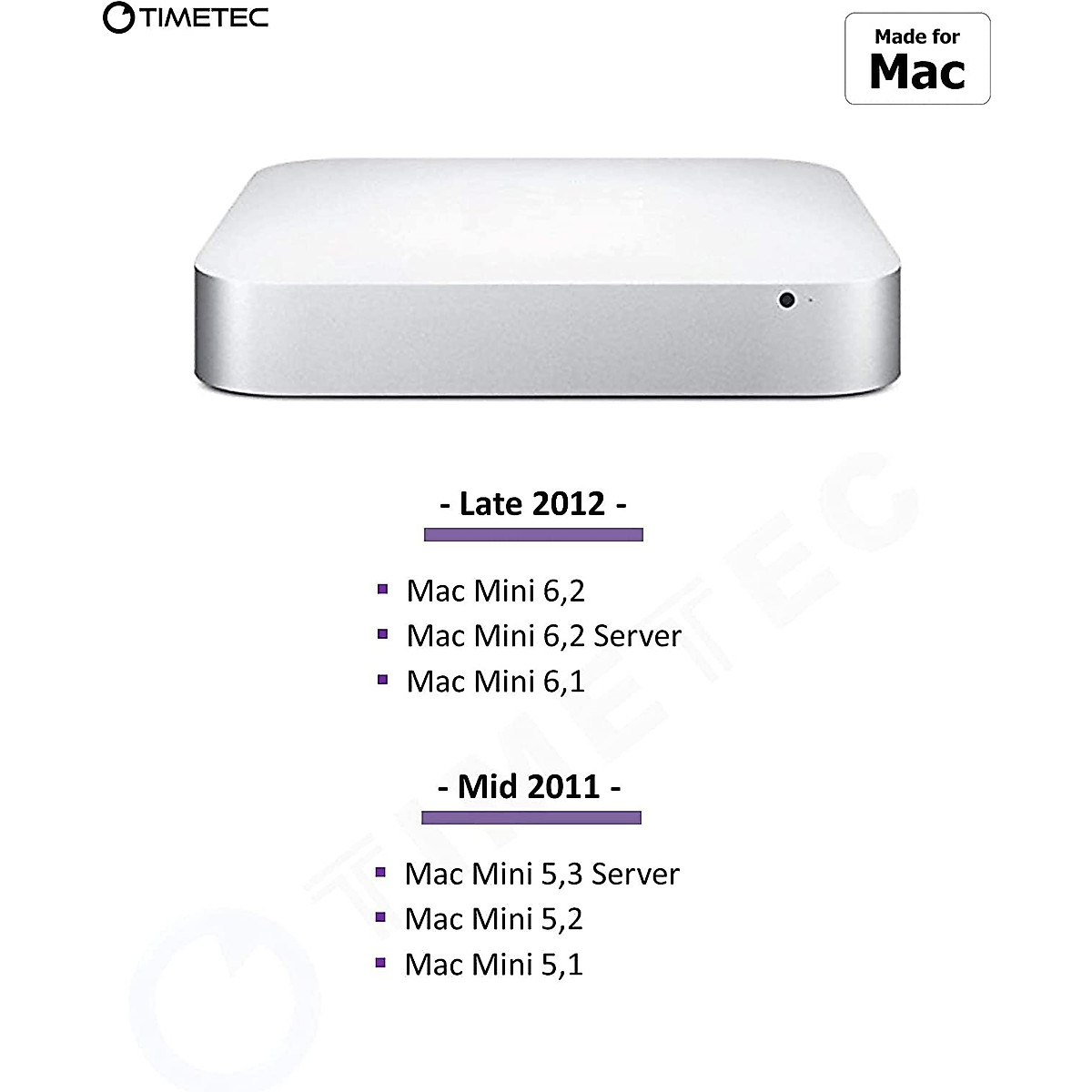 Timetec 16GB KIT(2x8GB) Compatible for Apple DDR3L 1600MHz for Early/Mid/Late Mac Book Pro(2011-2012), iMac(2011-2015), Mac Mini(2011-2012) MAC RAM