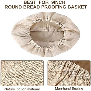 5PCS Round Bread Proofing Basket Cloth Liner,8.3/9.8/11Inch Liner Cloth for Bread Basket,Kitchen Baking Bread Tools (C 11Inch)