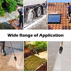 YAMATIC Pressure Washer Tips Turbo Nozzle, 360° Rotating Spray Turbo 3000 PSI Max 3500 PSI with 1/4 inch Quick Connector for Cleaning Brick, Concrete, and Vinyl Surfaces(4.0 GPM)