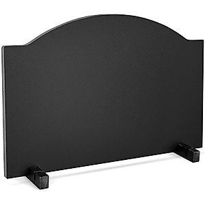 INNO STAGE 26" Fireplace Back Plates - Iron Fireback with Feet, Fireplace Wall Protection, Fireplace Heat Reflect, Black