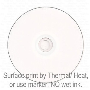 Smartbuy 400-disc 700mb/80min 52x CD-R White Thermal Hub Printable Blank Media Disc + Black Permanent Marker