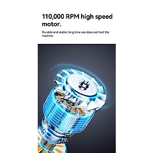 Turbine Engine Fan, Portable Rechargeable Wireless Blow Dryer, USB Rechargeable Hair Dryer, 4 Levels Wind Speed Adjustment, Wireless Hair Dryer for Home/Travel Hair Care Dryer